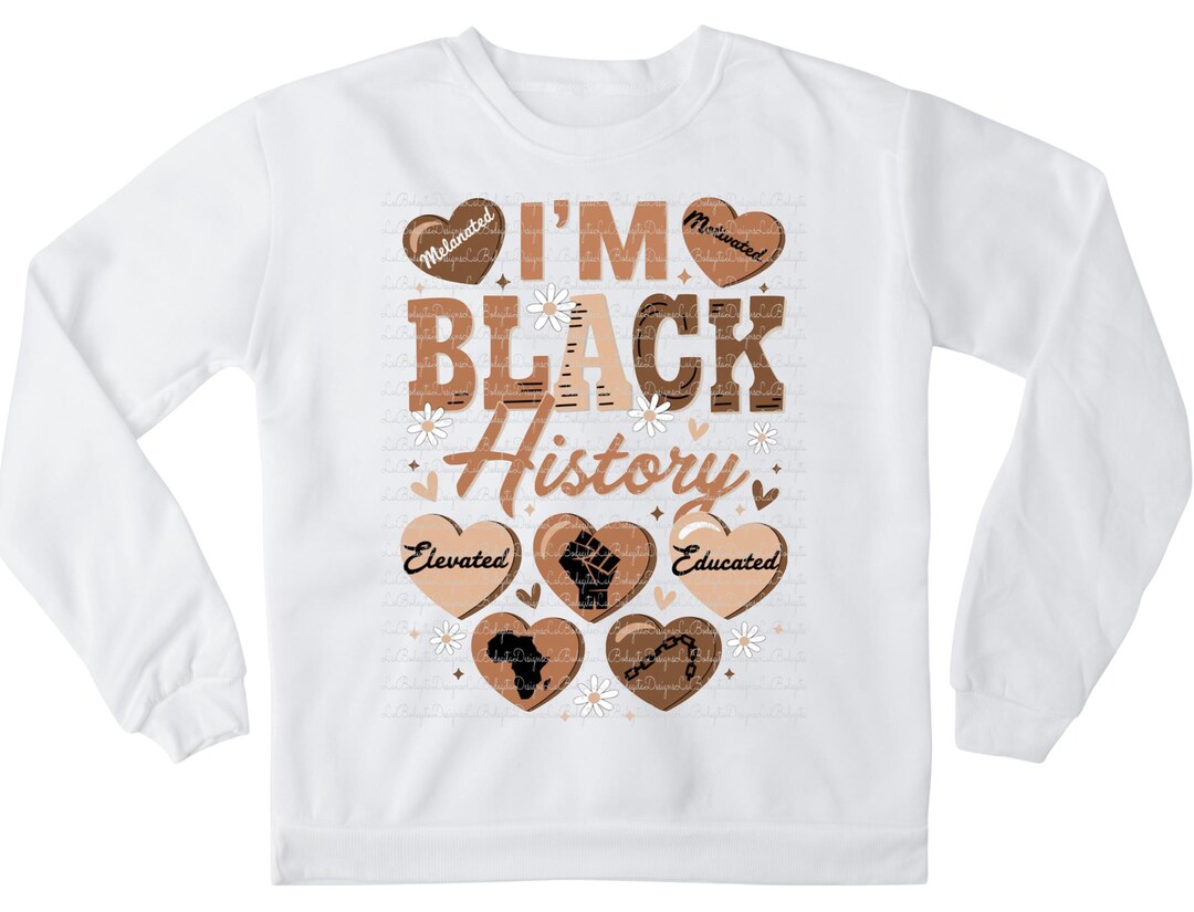 I'M Black History Hearts | Black History Month Celebration Graphic ...