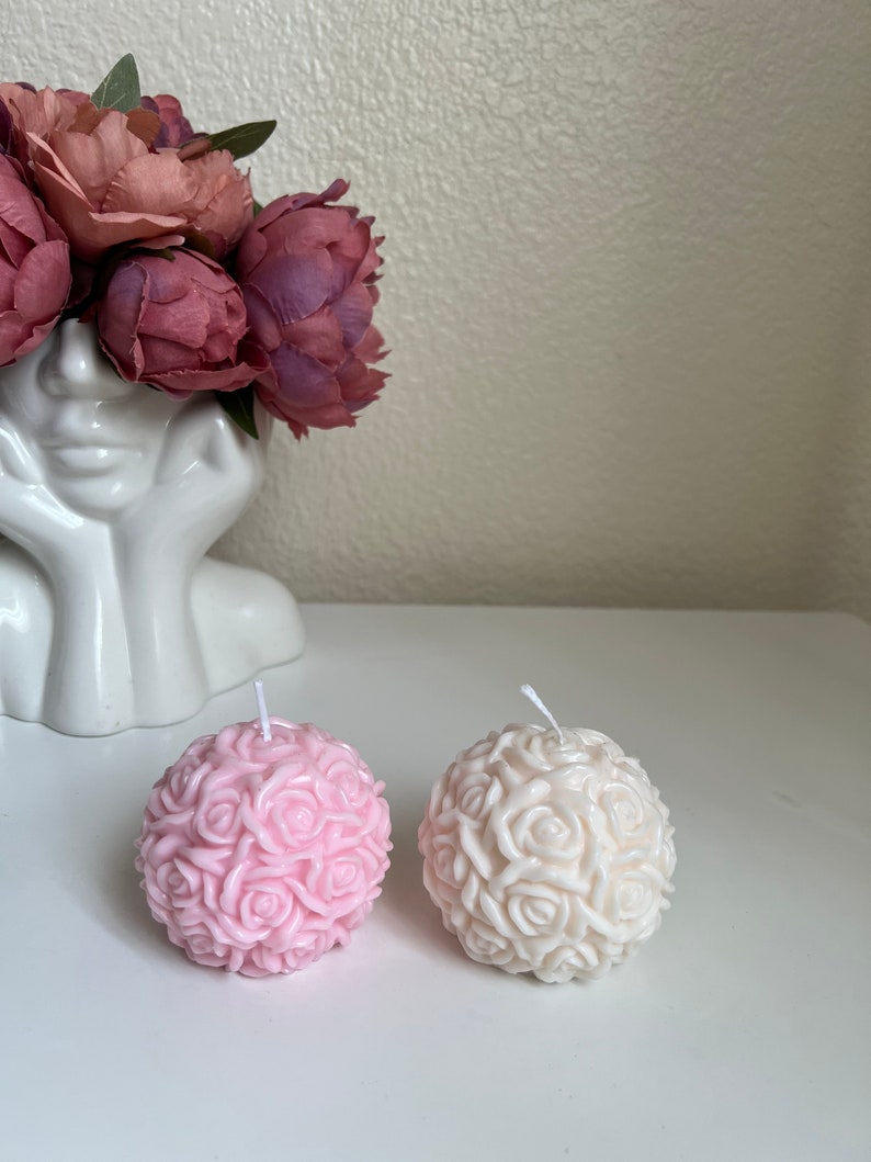 Handmade Rose Bouquet Candle: Romantic Wedding Favor - Etsy