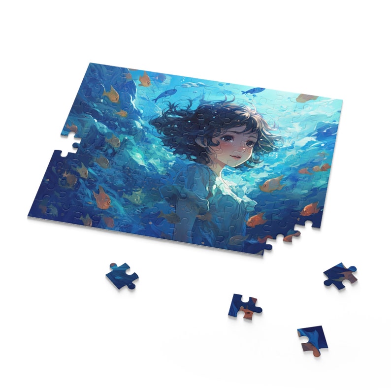 Underwater Adventure Puzzle - Smiling Girl and Fish (120, 252, 500 ...