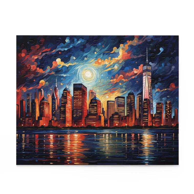 New York City Night Skyline Puzzle (120, 252, 500-piece) - Etsy