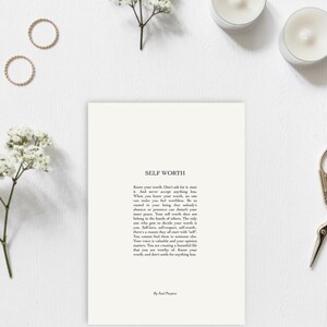 Self Worth Printable |you Are Enough Gift |mental Health Gift ...