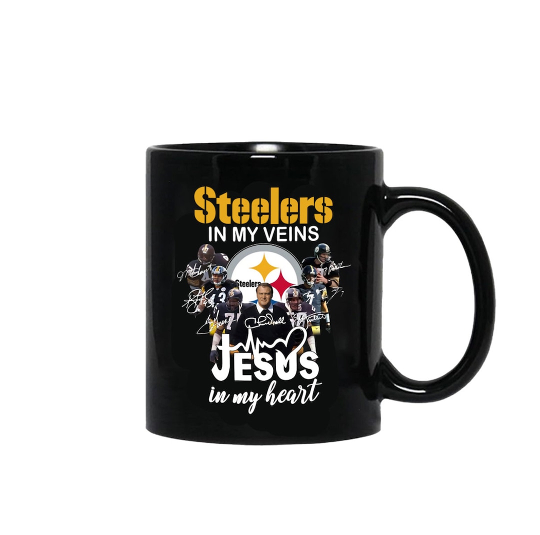 Jesus in My Heart Mug Pittsburgh Steelers Mug Football Mug - Etsy