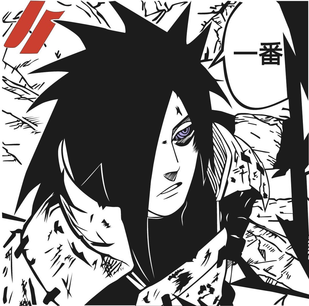 Uchiha Madara Manga Vector - Etsy