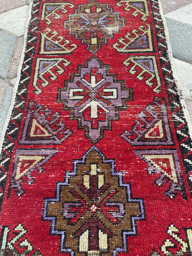 1.6 X 3.2 Ft Red Vintage Rug Red Carpet for Living Room Small Bath Mat ...