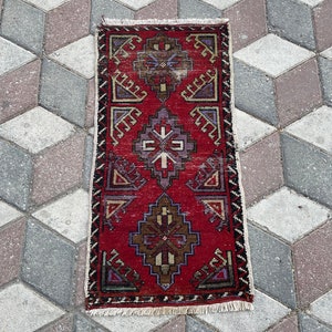 1.6 X 3.2 Ft Red Vintage Rug Red Carpet for Living Room Small Bath Mat ...