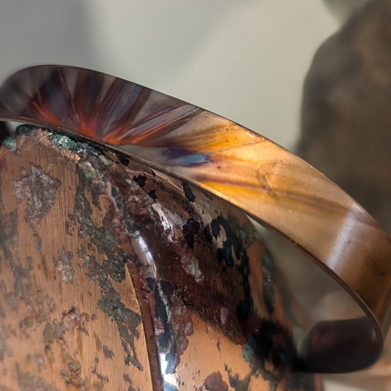 Copper Bracelet Painted - Etsy