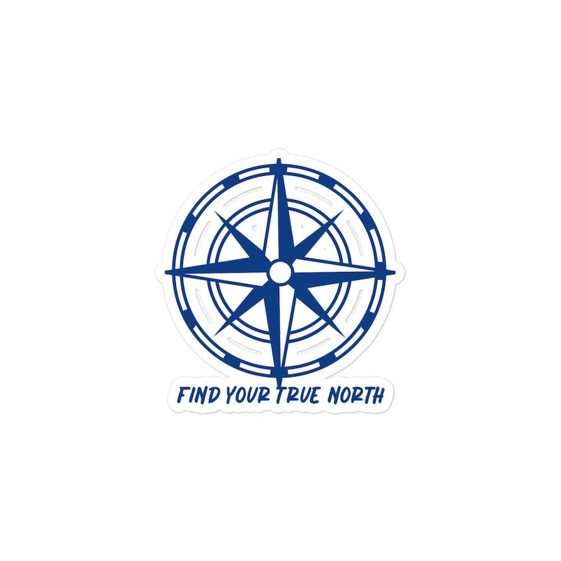 Compass "find Your True North" Bubble-free Laptop Sticker - Etsy