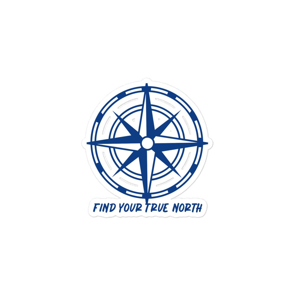 Compass "find Your True North" Bubble-free Laptop Sticker - Etsy