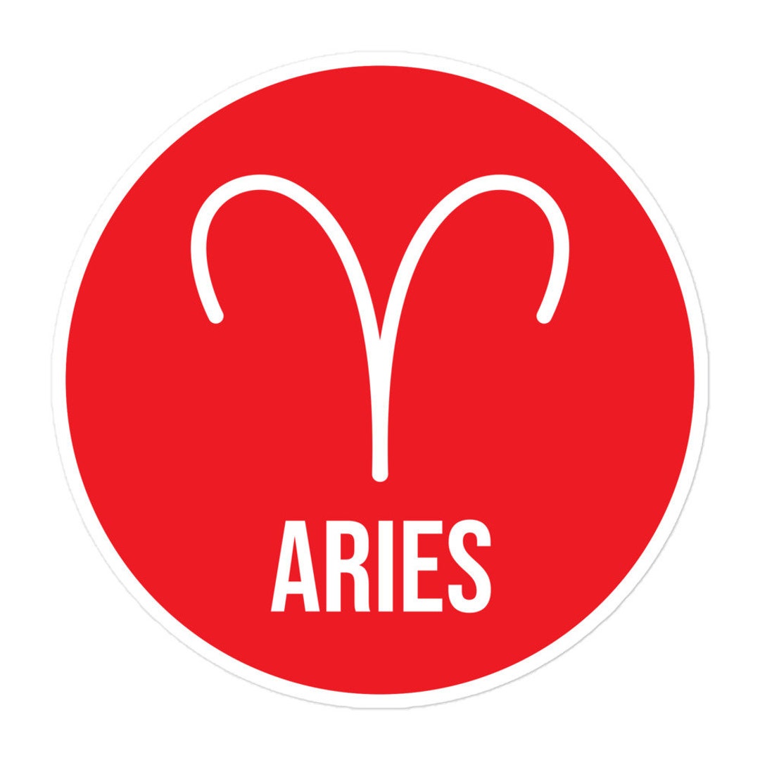 Aries Zodiac Sign Bubble-free Sticker - Etsy