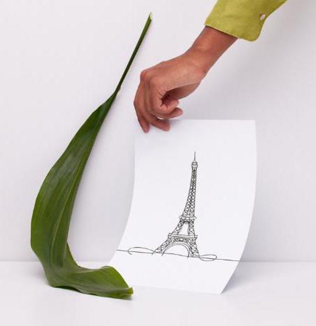 Eiffel Tower, One Line Art, Line Art Printable, Digital Download ...