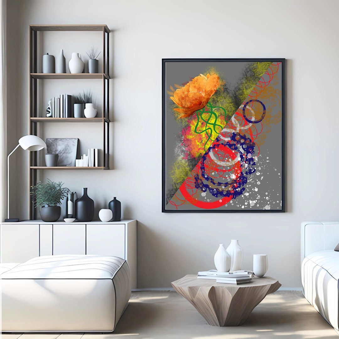Printable Abstract Art, Abstract Flower Prints, Wall Art Prints ...