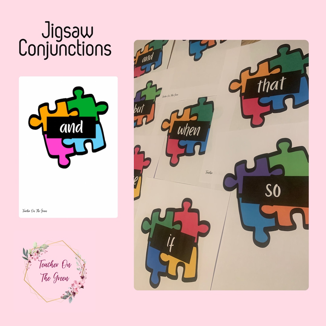Conjunctions Display on Jigsaw Pieces | Teacher Display | KS1 Teacher ...