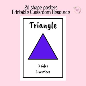 Printable 2 D Shapes | Classroom Display Posters - Etsy