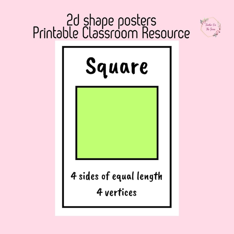 Printable 2 D Shapes | Classroom Display Posters - Etsy