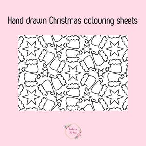 Hand Drawn Christmas Colouring Pages Printable PDF Instant Download - Etsy