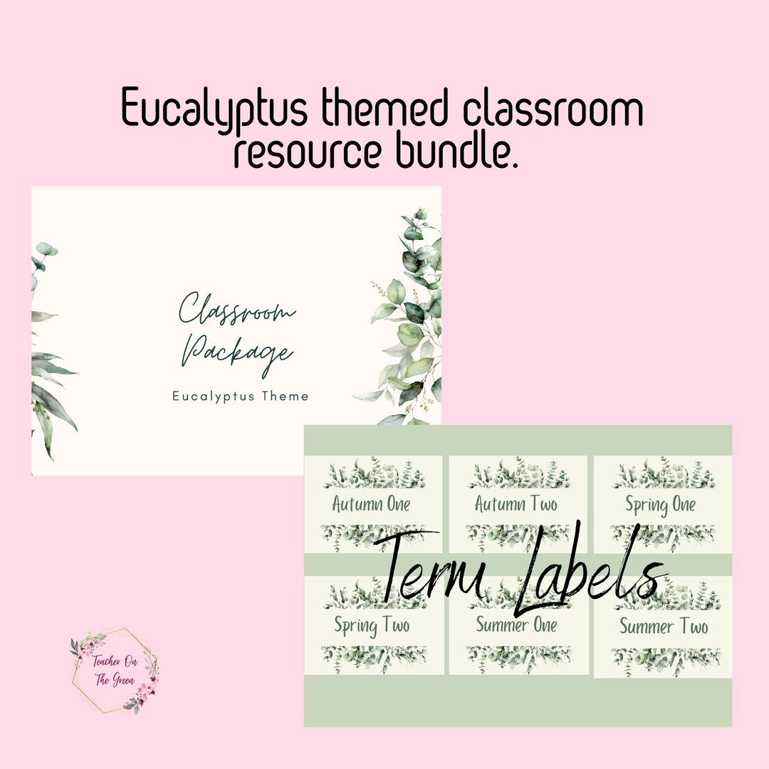 Eucalyptus Themed Classroom Display Bundle - Etsy