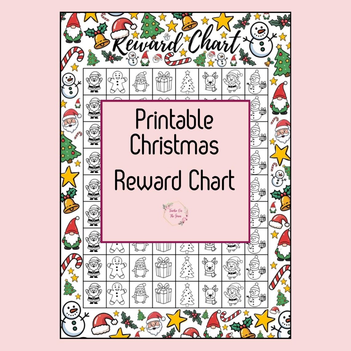 Reward Chart | Christmas Reward Chart | Printable Chart - Etsy