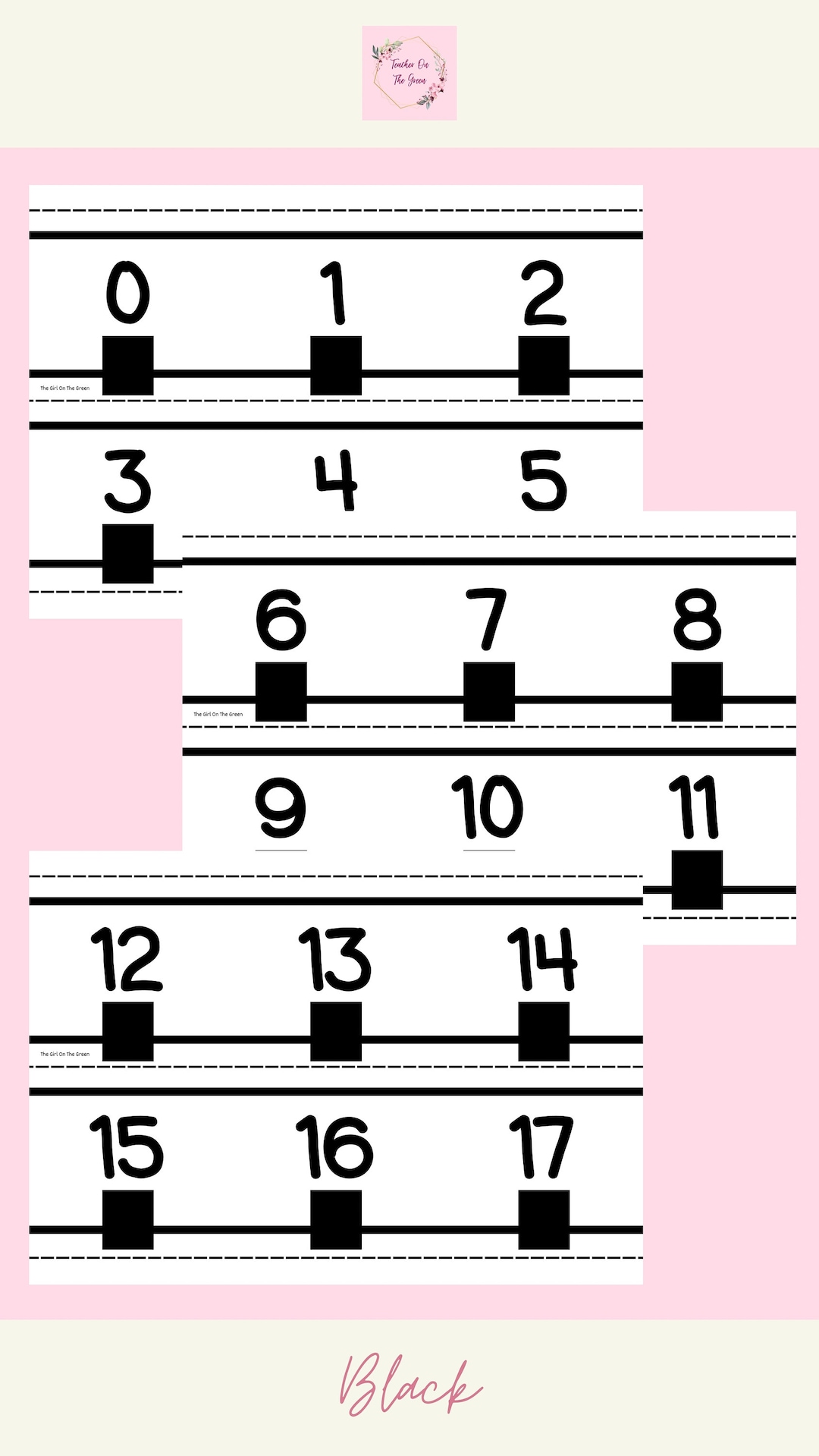 Black Classroom Number Line 0-100 | Educational Display | Maths ...