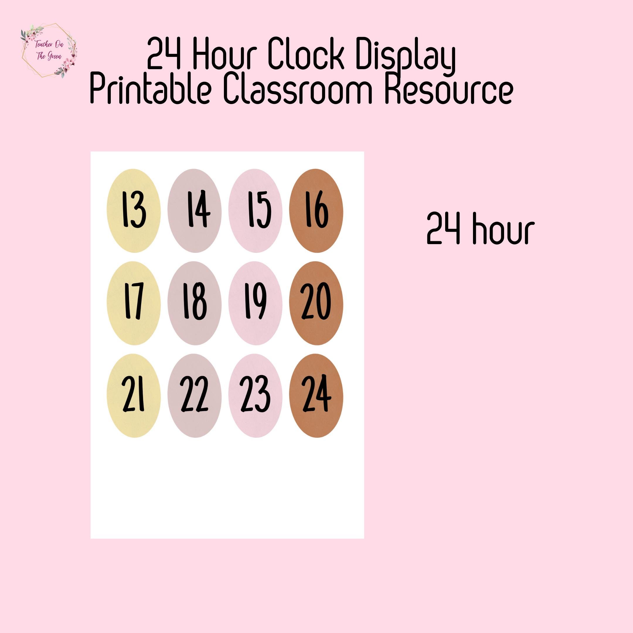 Printable Clock Display | Neutral Theme - Etsy