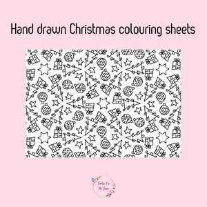 Hand Drawn Christmas Colouring Pages Printable PDF Instant Download - Etsy