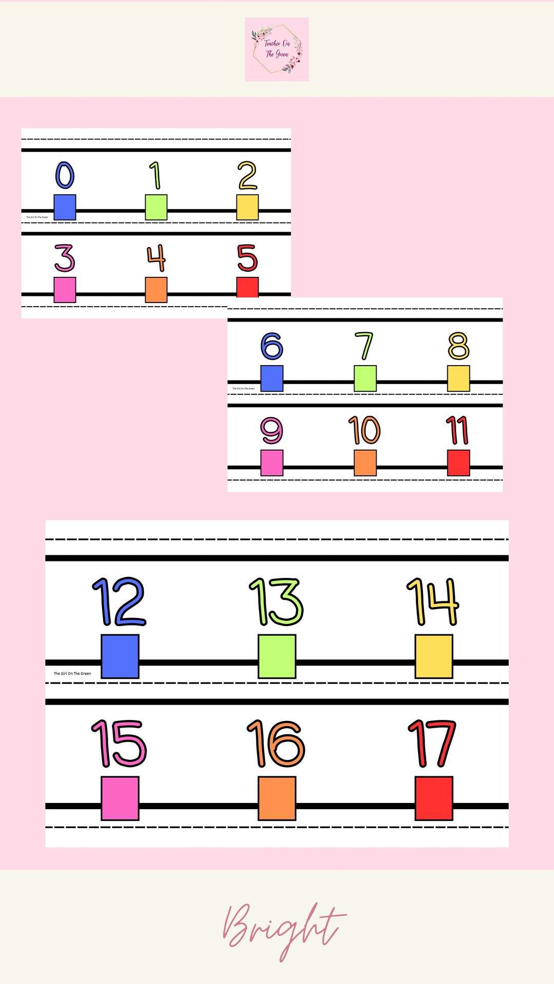 Bright Classroom Multi Coloured Number Line 0-100 - Etsy