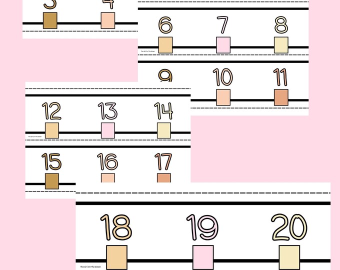 Number Line Display | Printable Number Line | Neutral Classroom ...