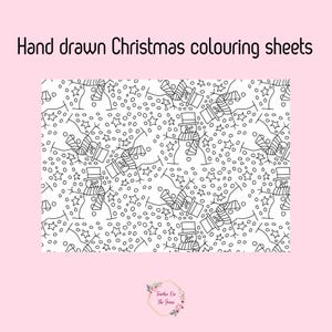 Hand Drawn Christmas Colouring Pages Printable PDF Instant Download - Etsy