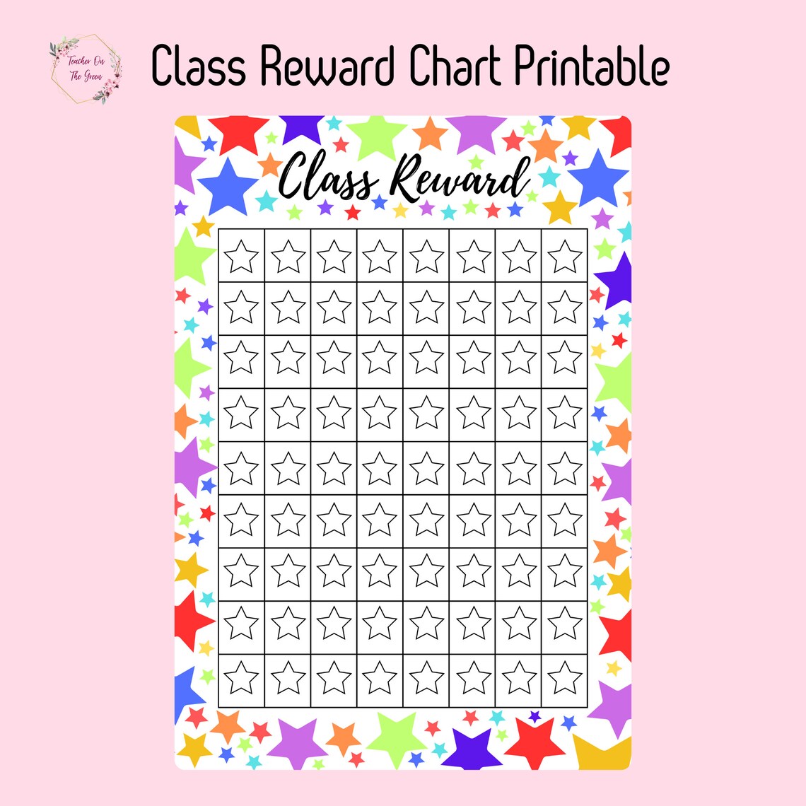 Multi-coloured Class Reward Chart | Printable | Instant Download ...