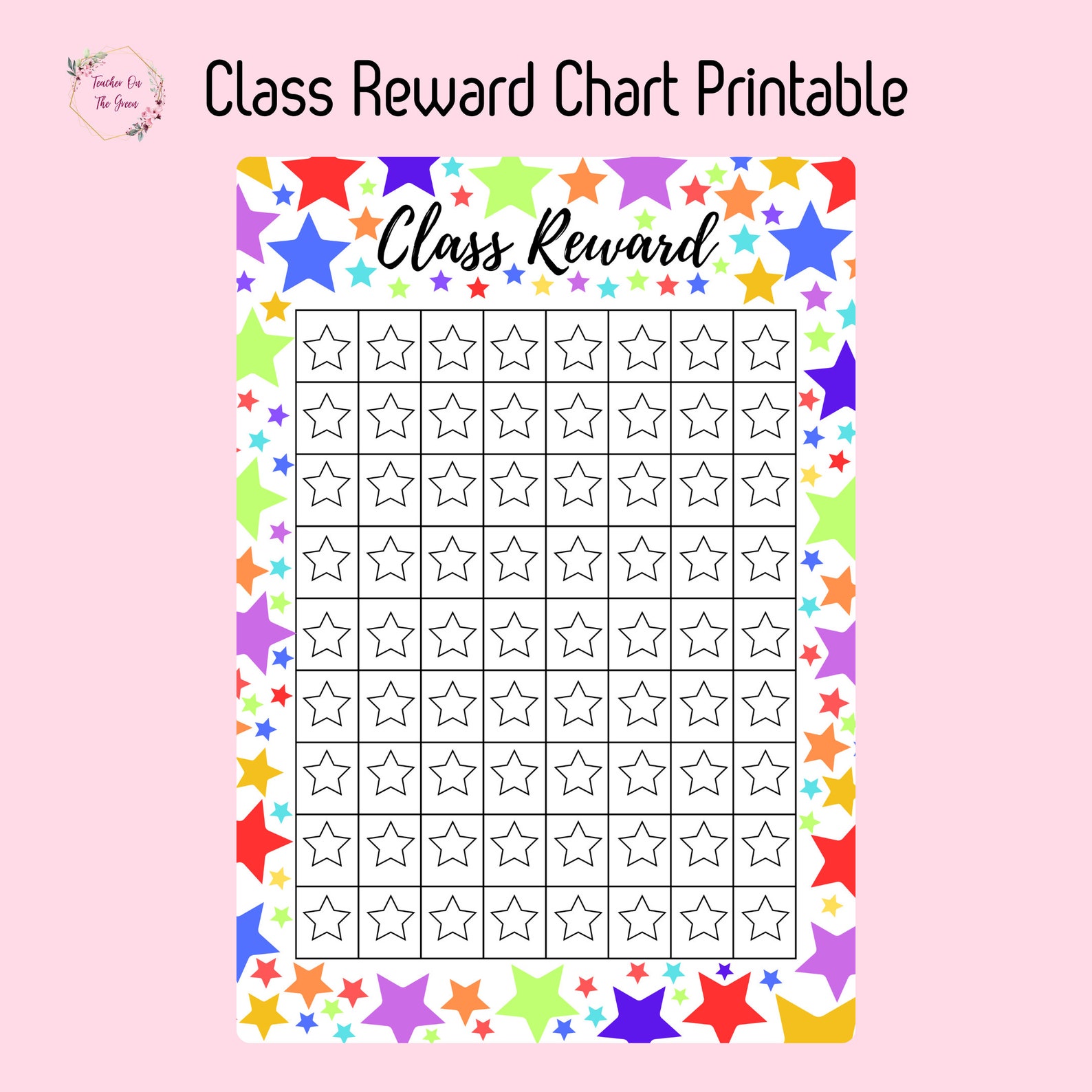 Multi-coloured Class Reward Chart | Printable | Instant Download ...