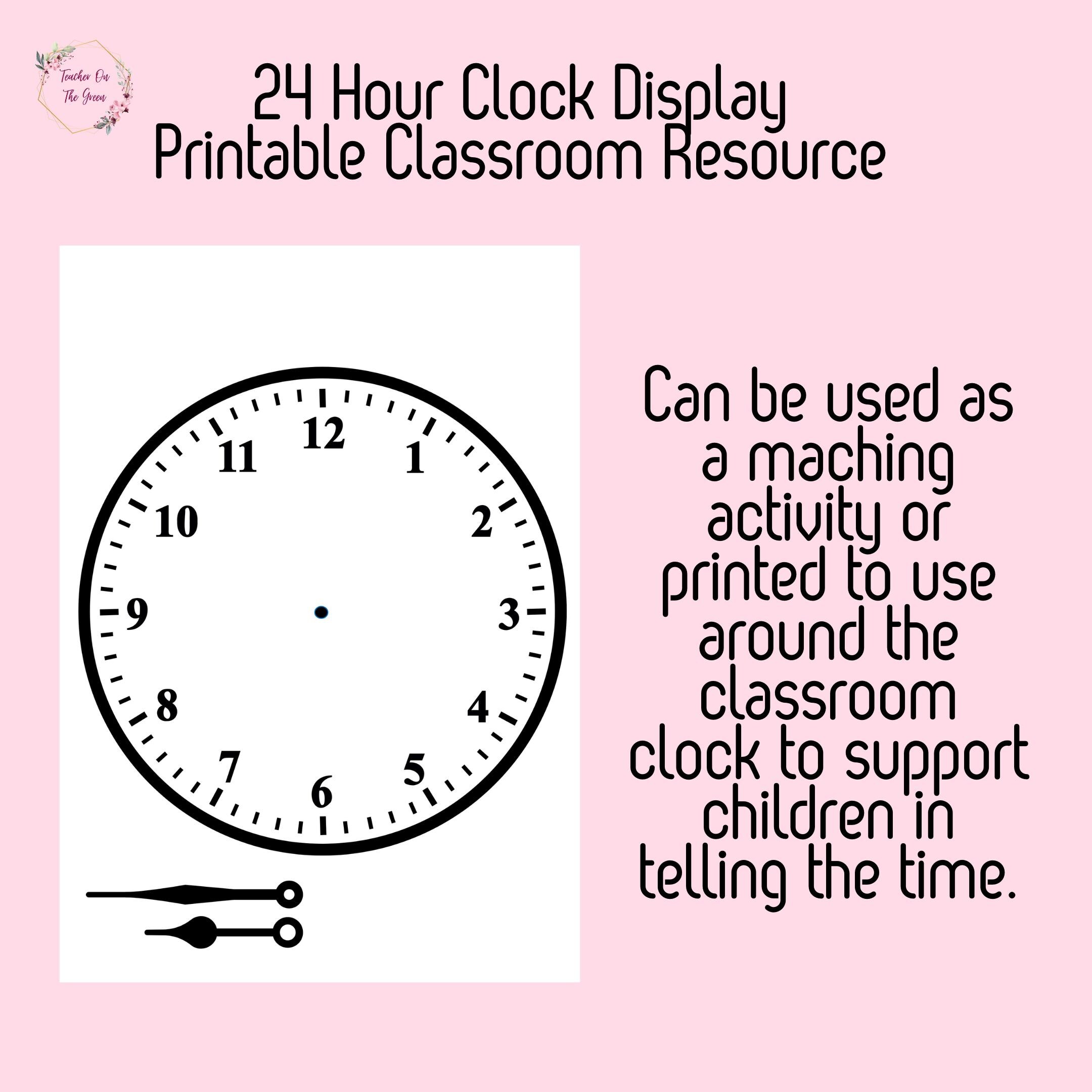 Printable Clock Display | Botanical Theme - Etsy