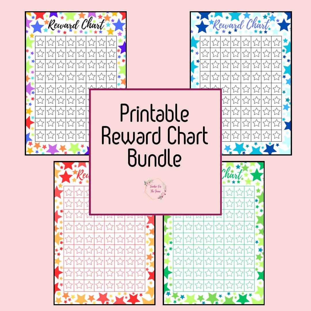 Star Reward Chart Printable Bundle – Kids Behaviour Chart – Instant ...
