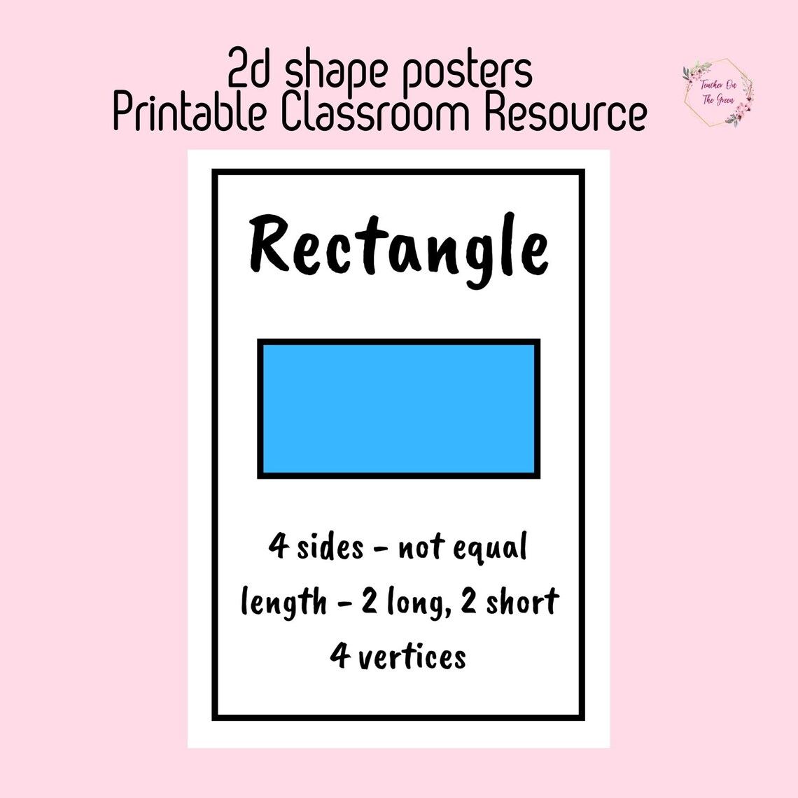 Printable 2 D Shapes | Classroom Display Posters - Etsy