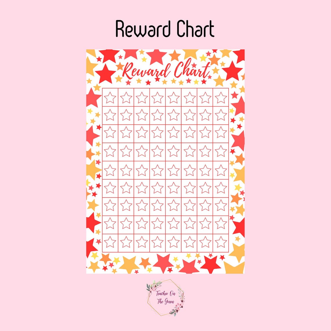 Orange Star Reward Chart Printable – Kids Behaviour Chart – Instant Download – Chore Chart ...