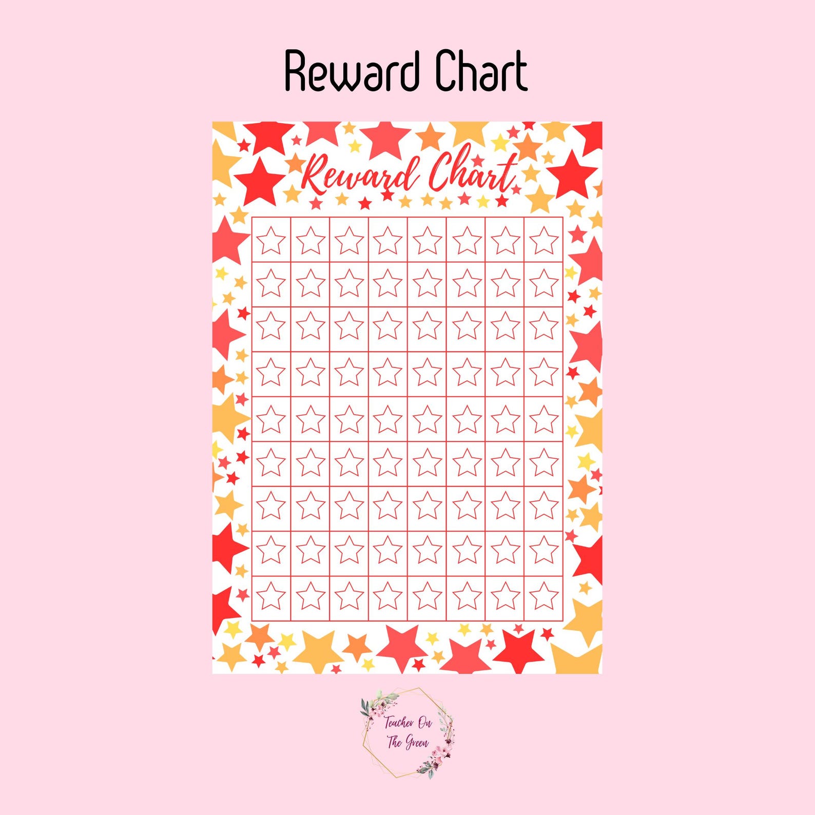 Orange Star Reward Chart Printable – Kids Behaviour Chart – Instant ...