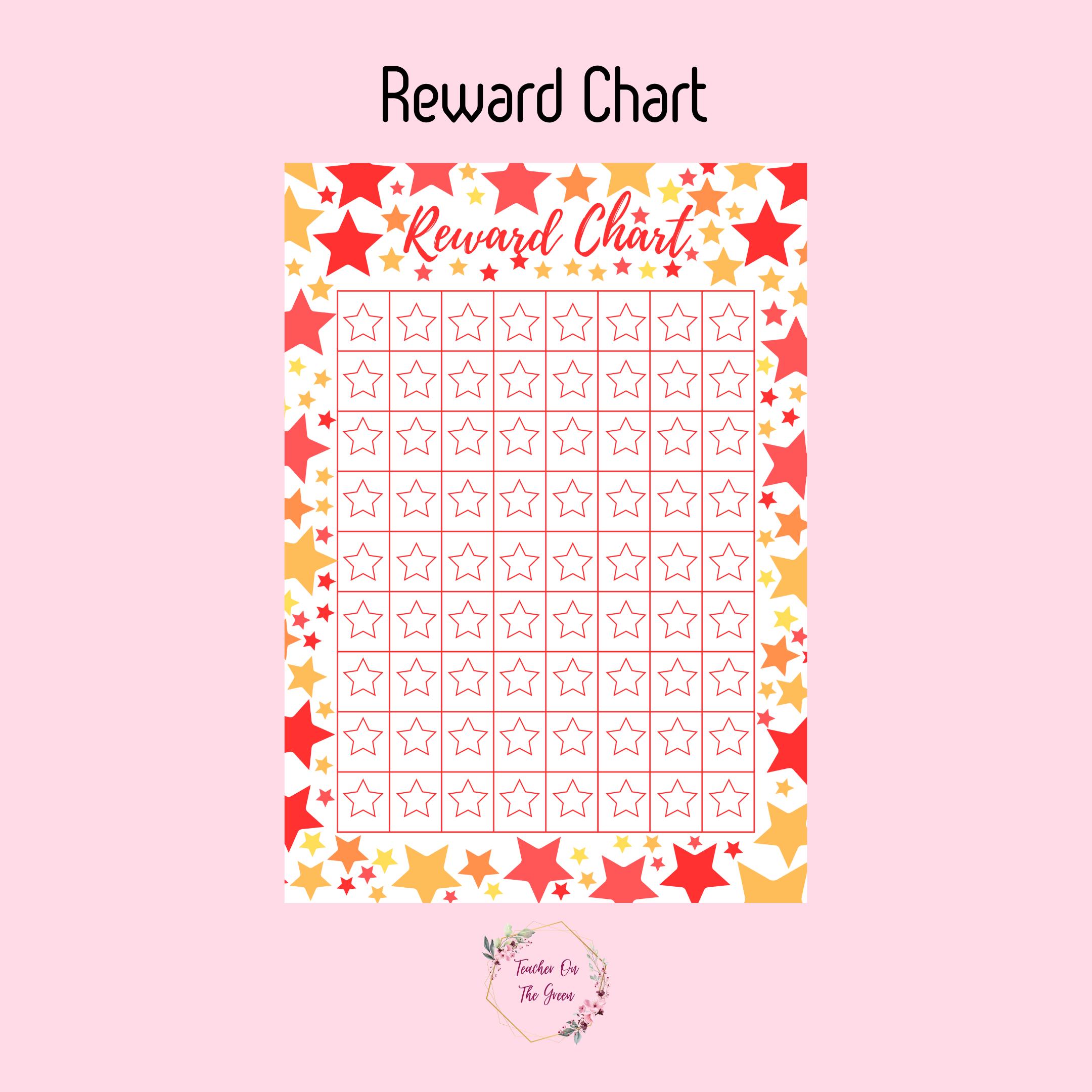 Orange Star Reward Chart Printable – Kids Behaviour Chart – Instant ...