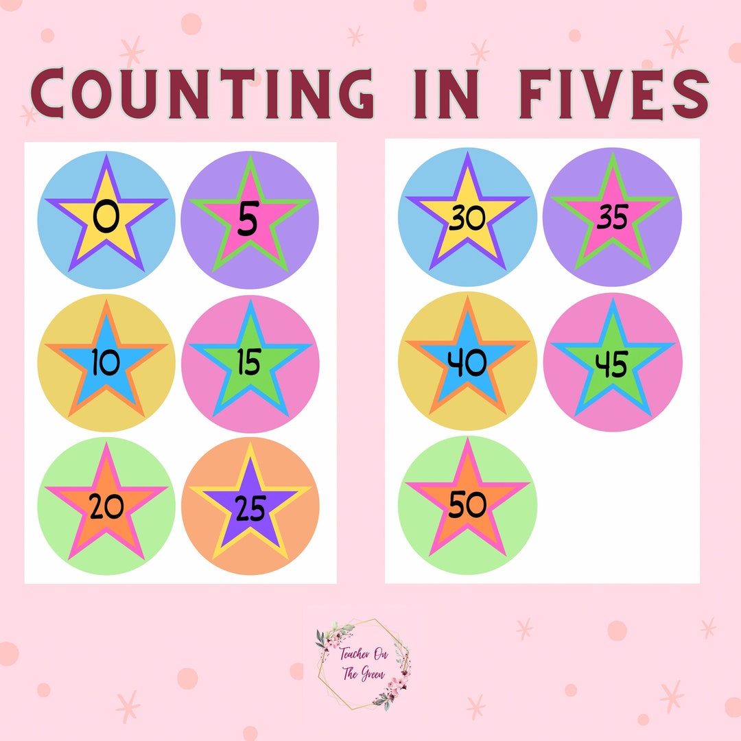Counting in Fives | Classroom Display - Etsy