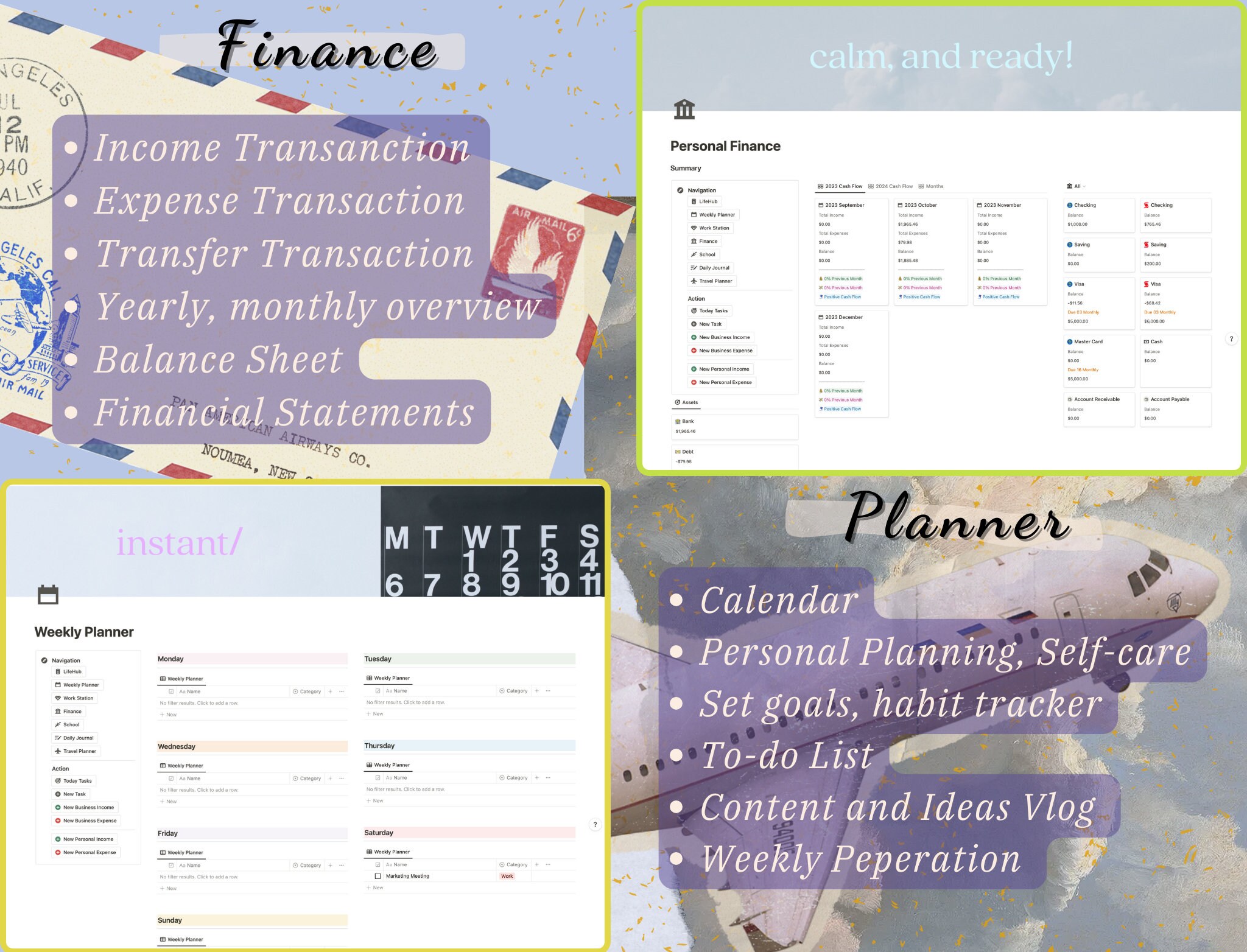 Optimum Notion Lifehub, Notion Dashboard, Notion All in One Template ...