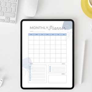 Monthly Planner, Monthly Organizer, Digital Planner, Printable Planner ...