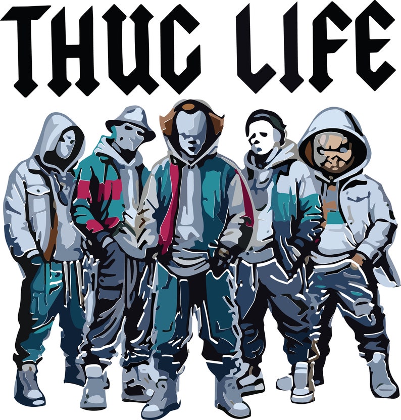 Thug Life Horror Friend Png, Halloween Vibes Png, Friends Horror Movie ...