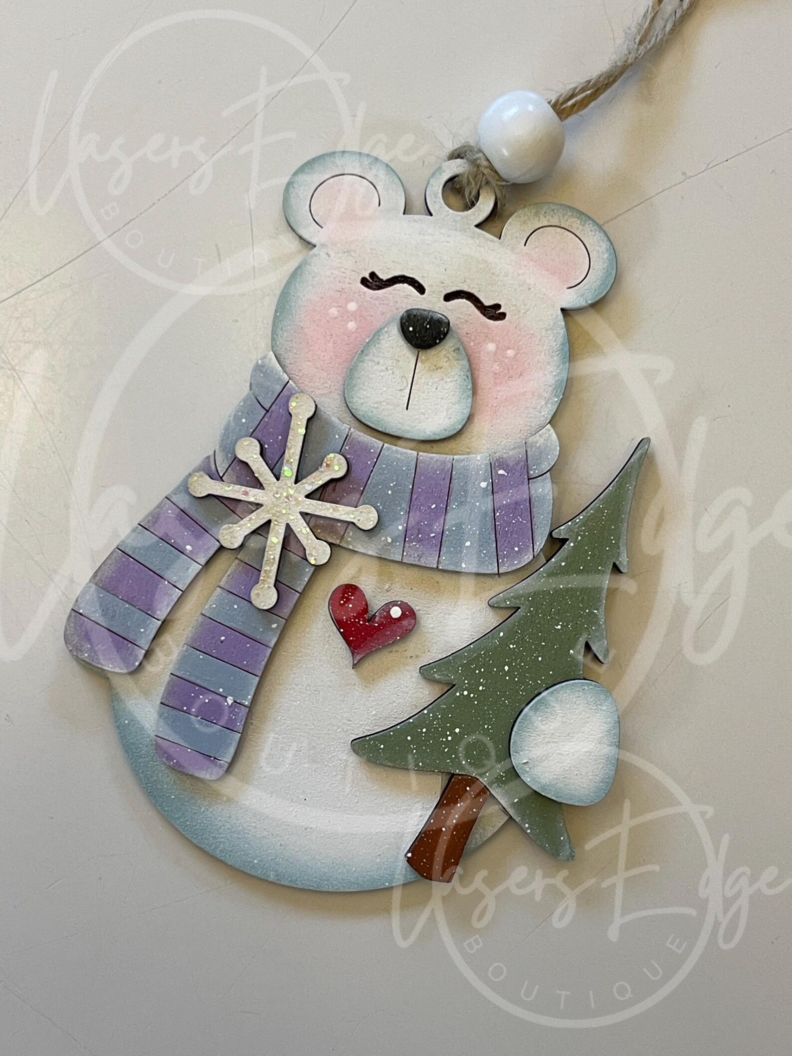 Beary Merry Christmas Polar Bear Personalized Ornaments - Etsy