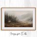 Rustic Cabin Foggy Forest Print Wall Art, Antique Cabin in a Forest ...
