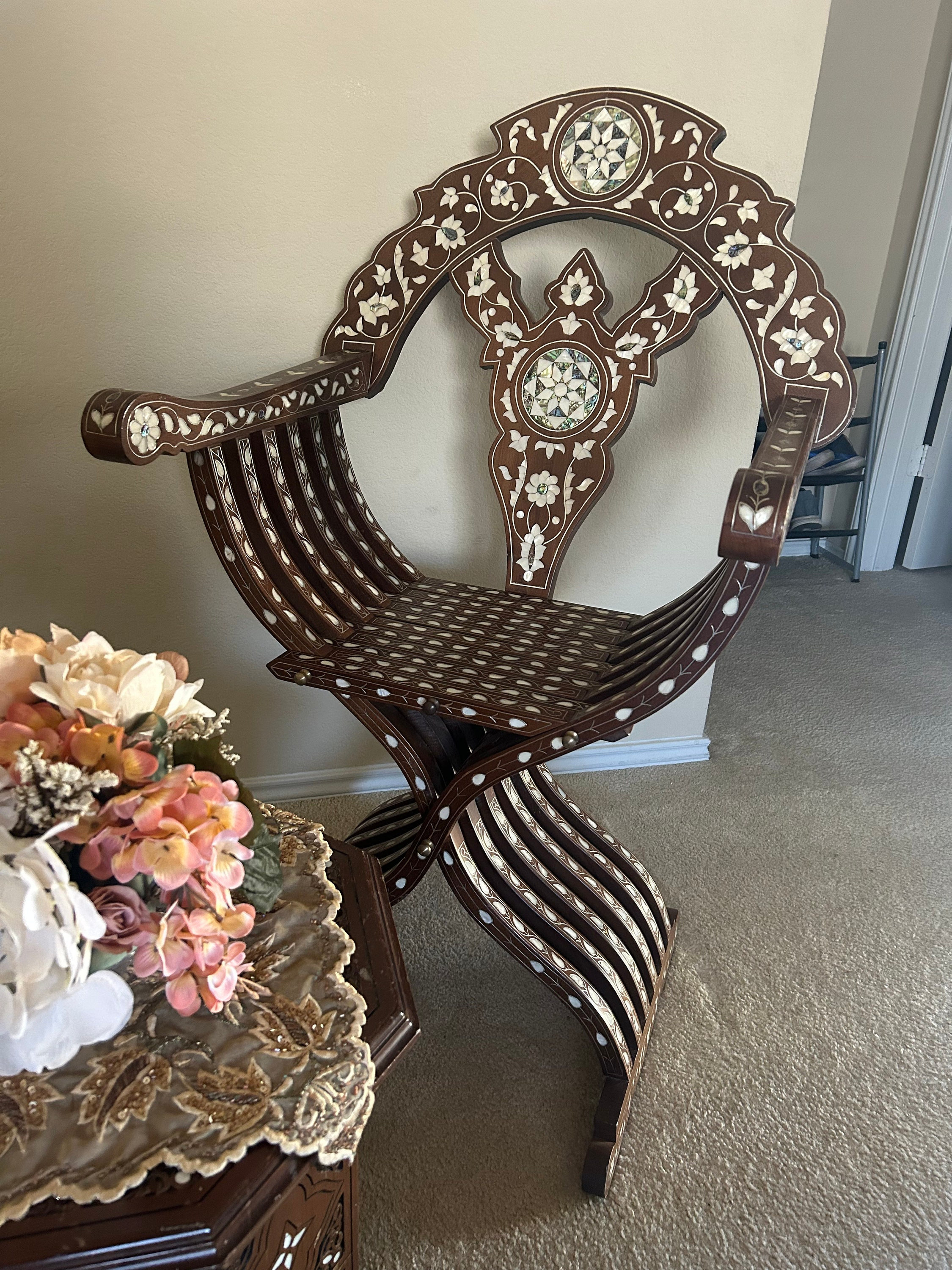 Antique Arabesque Arabic Chair - Etsy
