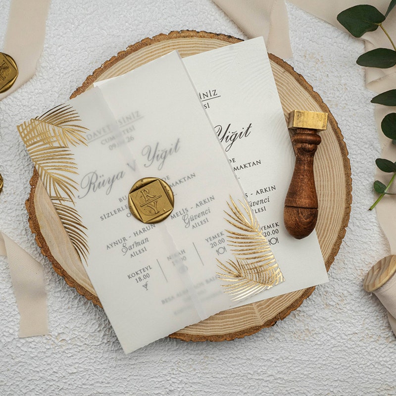 Vellum Invitations - Etsy