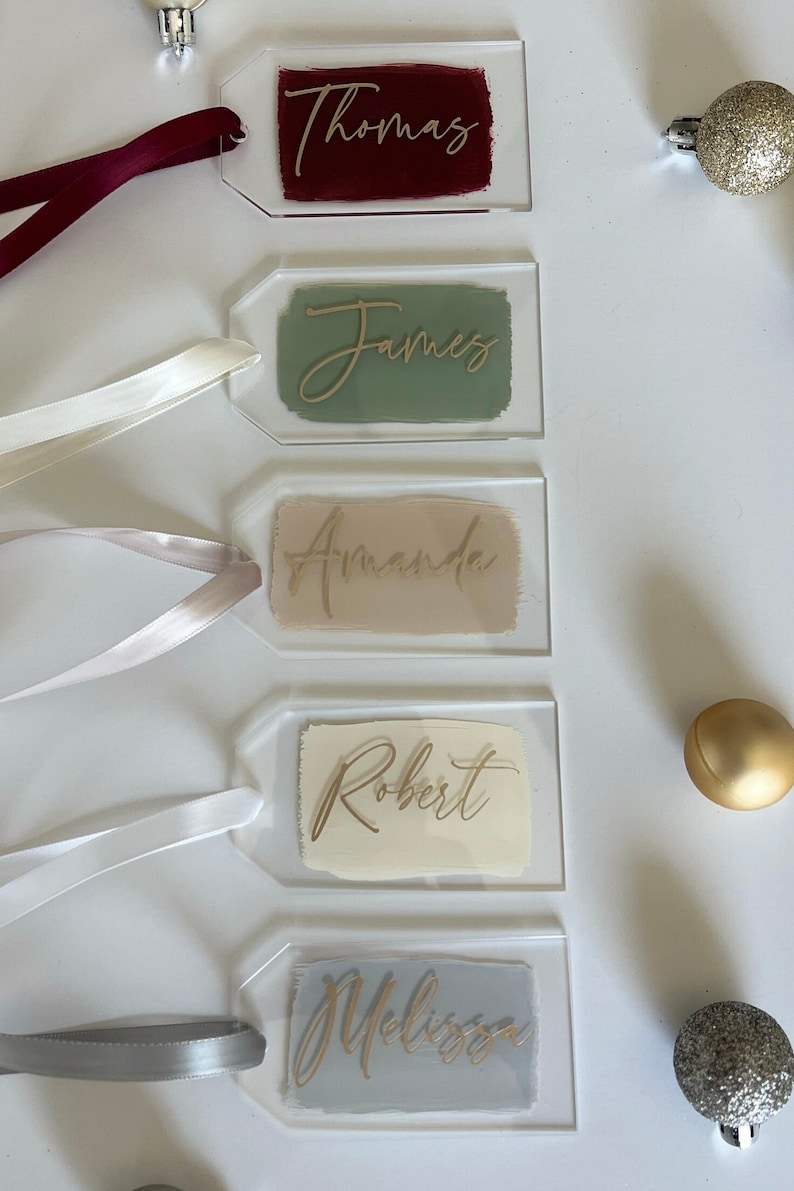 Personalized Stocking Name Tags Custom Name Gift Tags - Etsy