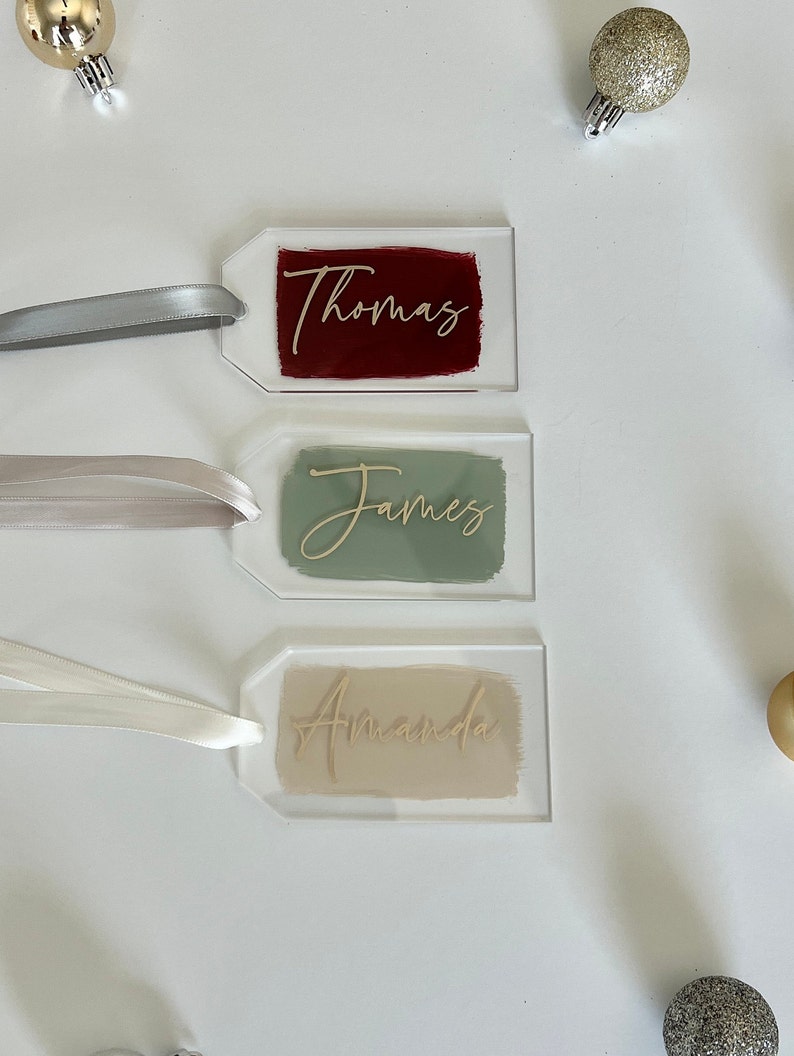 Personalized Stocking Name Tags Custom Name Gift Tags - Etsy