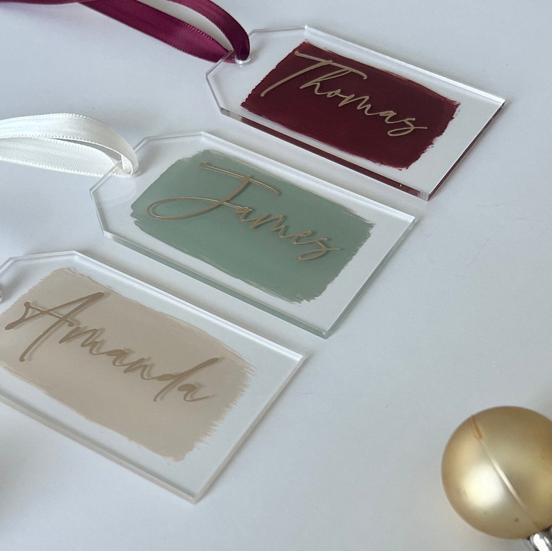 Personalized Stocking Name Tags Custom Name Gift Tags - Etsy