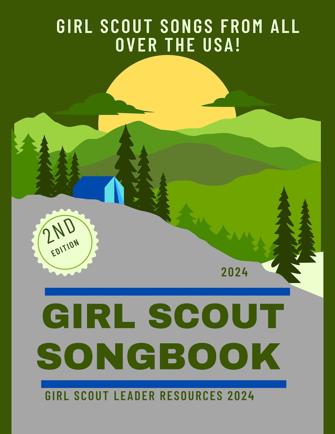 Girl Scout Song Book 2nd Edition Digital Download Daisy Brownie Junior ...