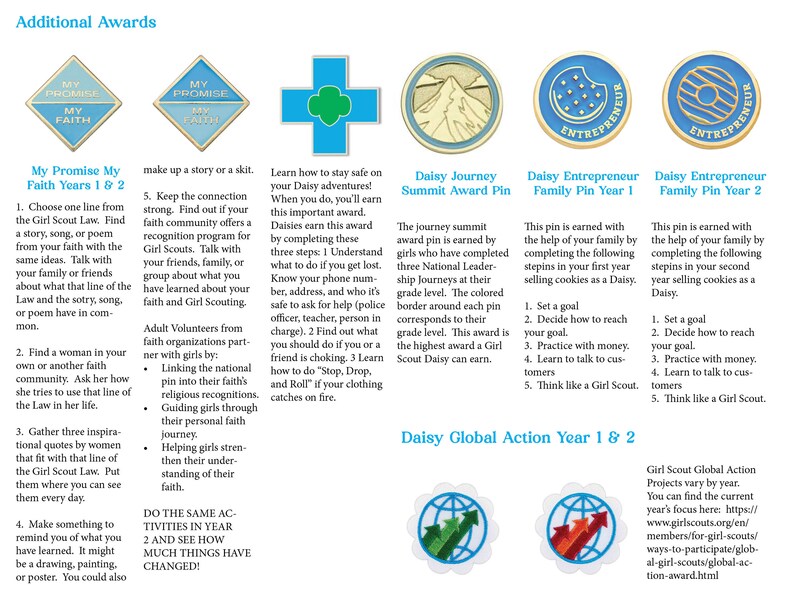 Girl Scout Daisy Badge Booklet Girl Scout Program Girl Scout Badges ...