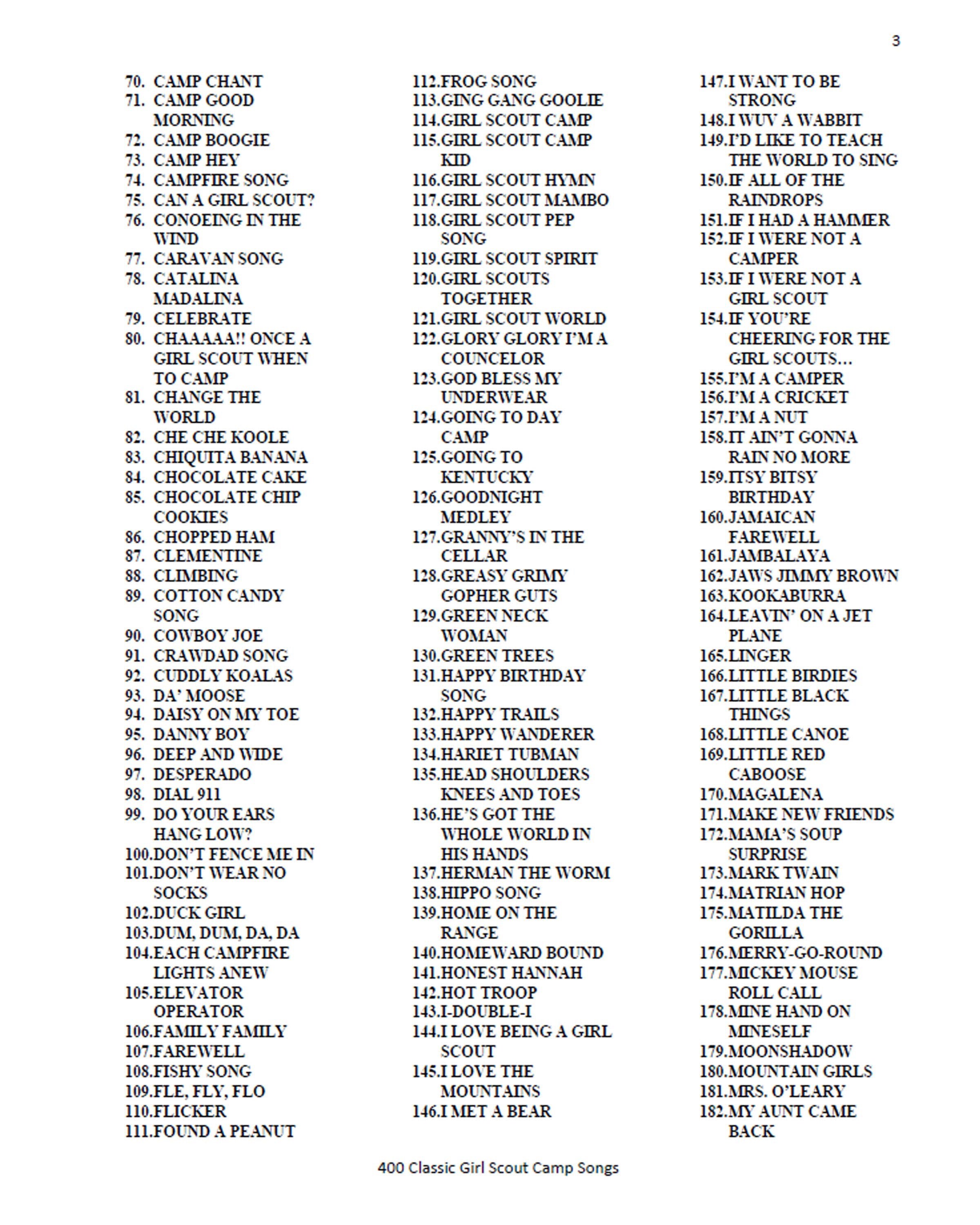 Girl Scout Song Bookdigital Download 400 Songs Girl Scout Leader Girl ...