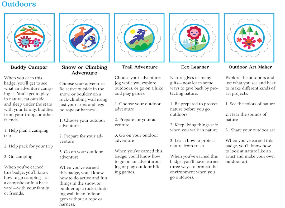 Girl Scout Daisy Badge Booklet Girl Scout Program Girl Scout Badges ...